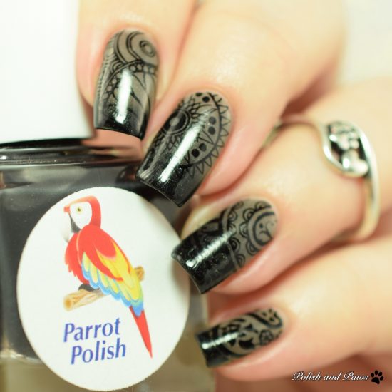 Nail Art ~ Parrot Polish Black Magic | Polish and Paws