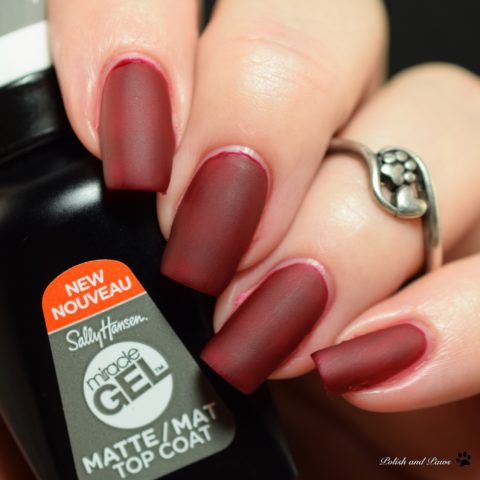 Sally Hansen Miracle Gel Matte Top Coat and Swatches | Polish and Paws